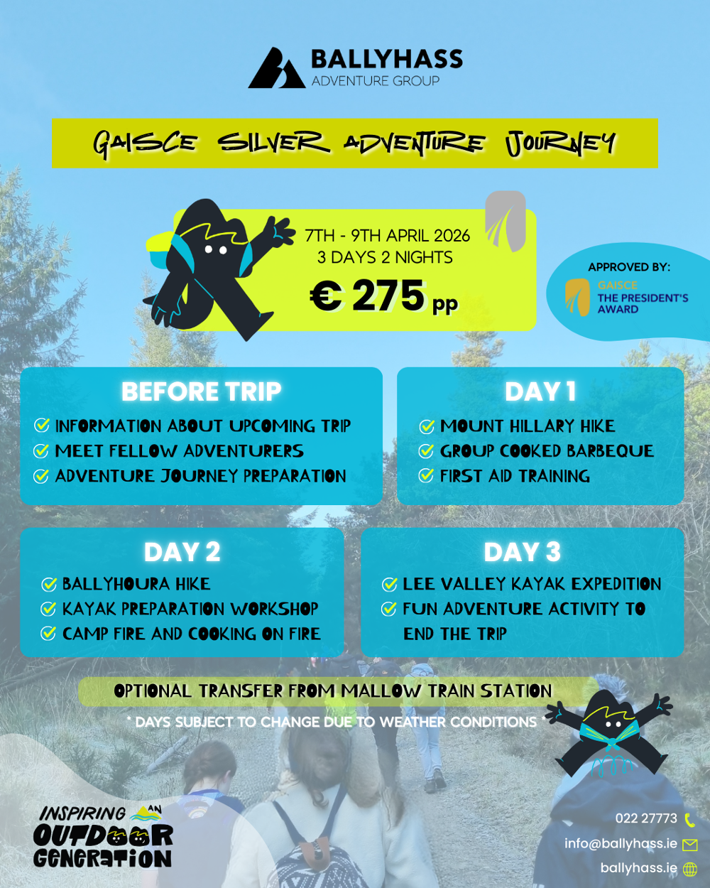 Ballyhass Launches its First Ever Silver Gaisce Adventure Journey